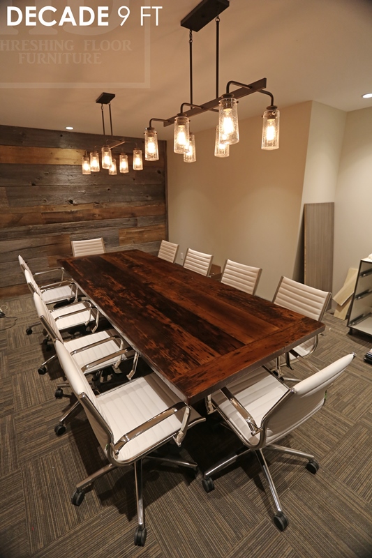 Toronto Reclaimed Wood Boardroom Table with Epoxy Finish | Blog