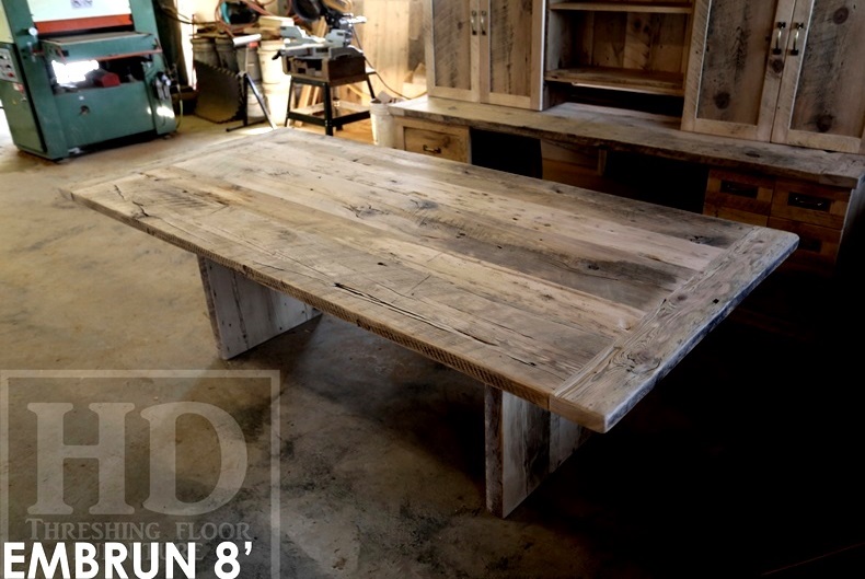 Reclaimed Wood Cottage Table Puslinch Lake Ontario HD Threshing (8) | Blog