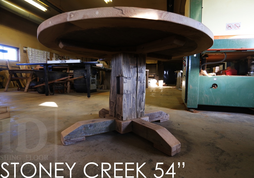 Custom Furniture Toronto 54 inch Round Reclaimed Wood Table (7) | Blog