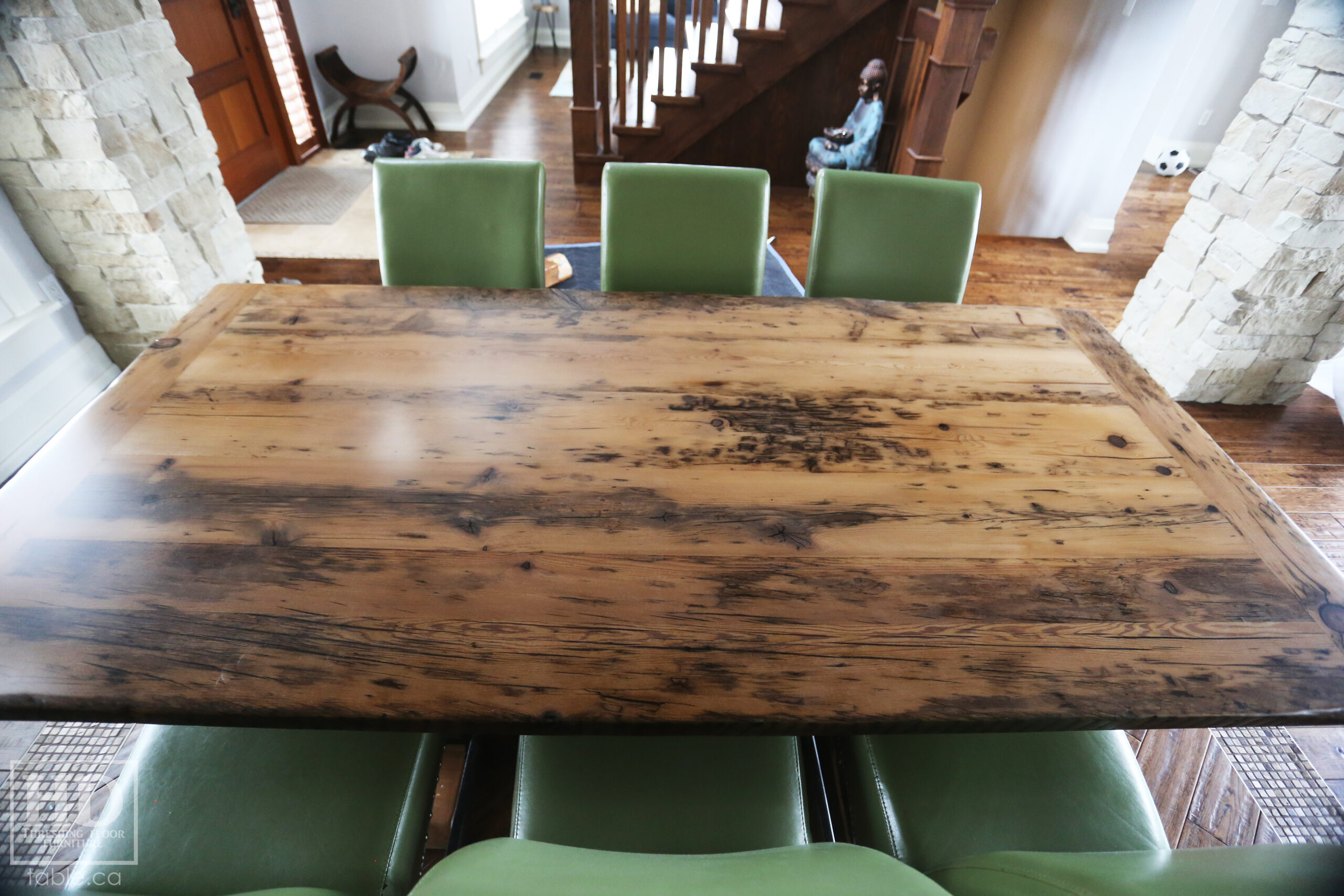 Customized Ontario Barnwood Pedestal Table | Blog