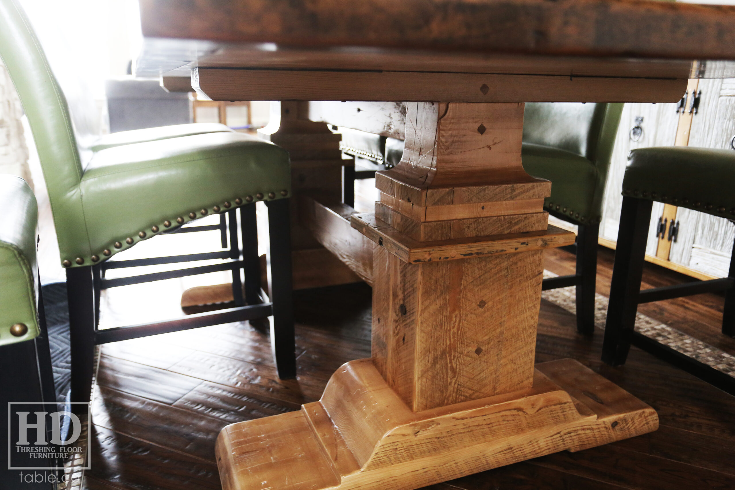 Customized Ontario Barnwood Pedestal Table | Blog