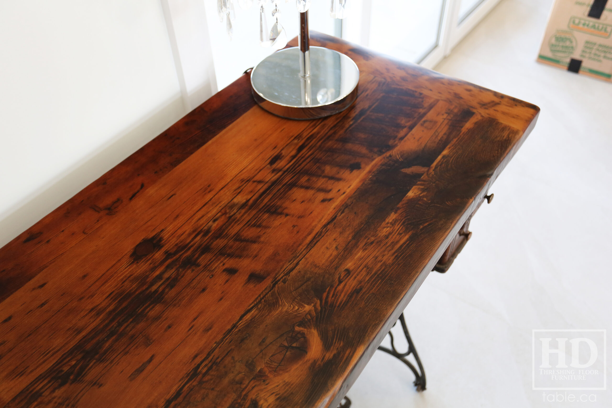 Ontario Barnwood Top for an Antique Singer Sewing Machine Base | Blog
