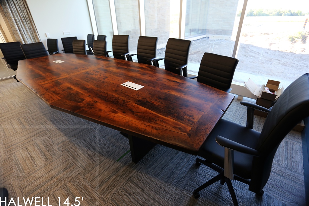 Custom Reclaimed Wood Boardroom Tables | HD Threshing Floor Furniture