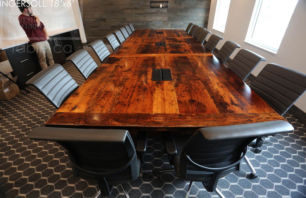Custom Reclaimed Wood Boardroom Tables | HD Threshing Floor Furniture