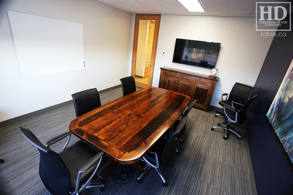 Custom Reclaimed Wood Boardroom Tables | HD Threshing Floor Furniture
