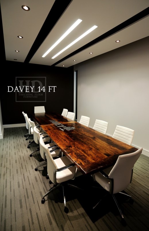 Custom Reclaimed Wood Boardroom Tables | HD Threshing Floor Furniture