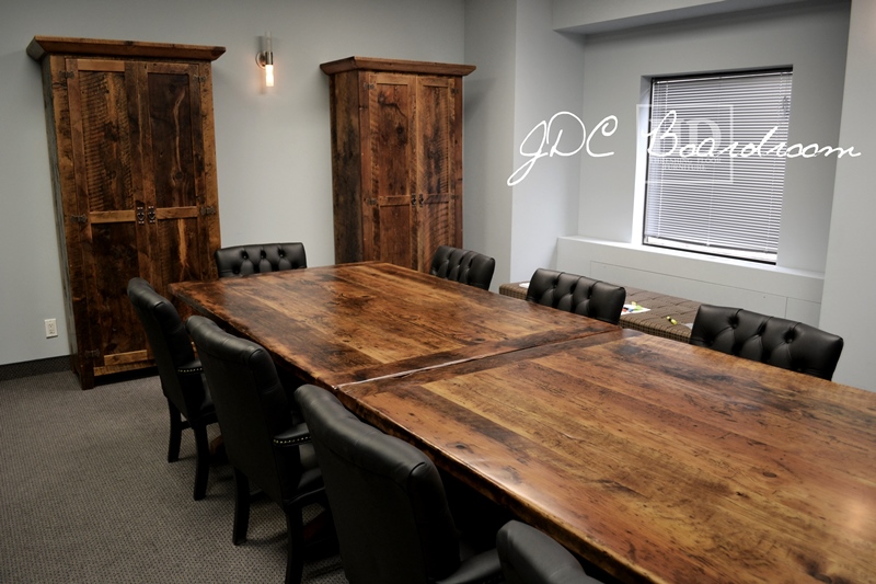 Custom Reclaimed Wood Boardroom Tables | HD Threshing Floor Furniture