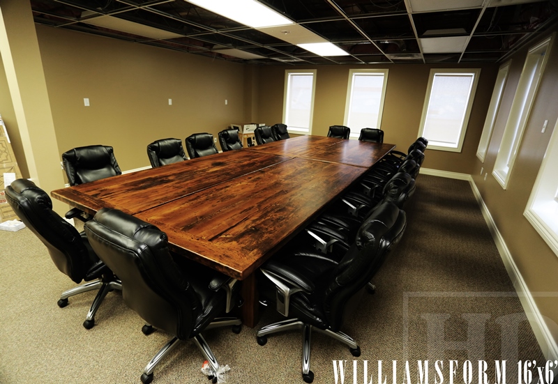 Custom Reclaimed Wood Boardroom Tables | HD Threshing Floor Furniture