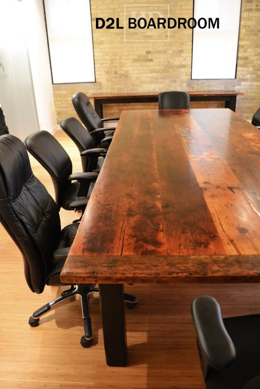 Custom Reclaimed Wood Boardroom Tables | HD Threshing Floor Furniture