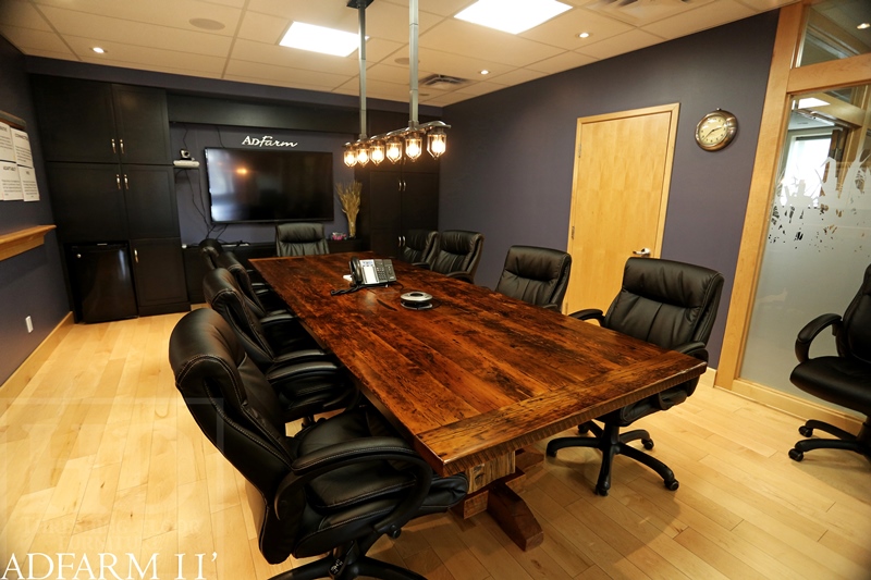 Custom Reclaimed Wood Boardroom Tables | HD Threshing Floor Furniture