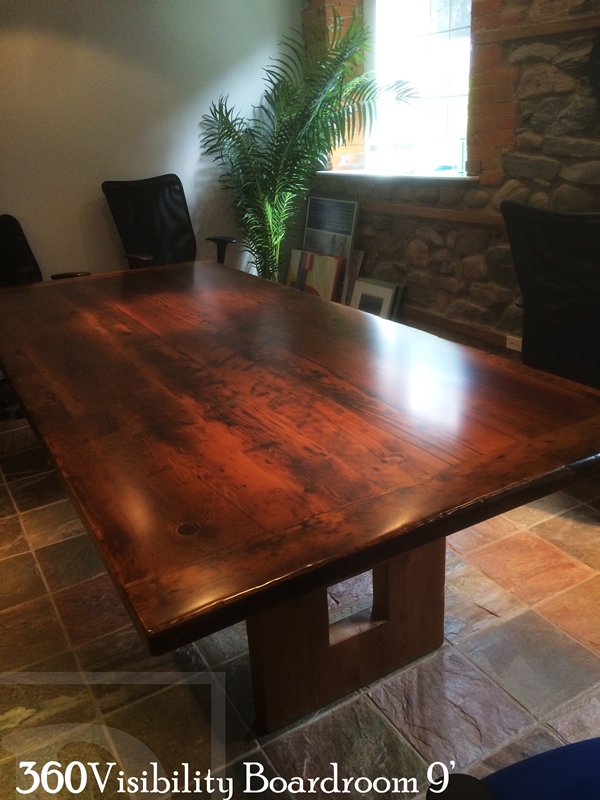 Custom Reclaimed Wood Boardroom Tables | HD Threshing Floor Furniture