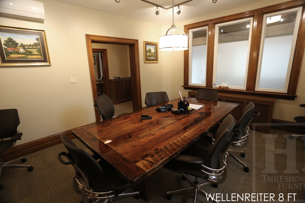 Custom Reclaimed Wood Boardroom Tables | HD Threshing Floor Furniture