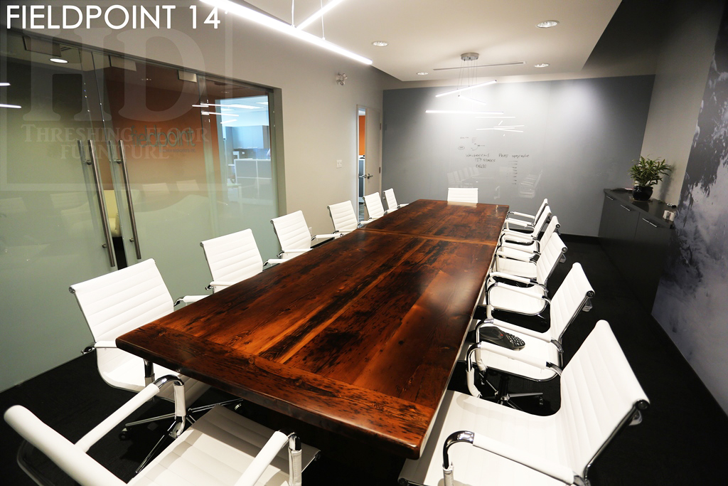 Custom Reclaimed Wood Boardroom Tables | HD Threshing Floor Furniture
