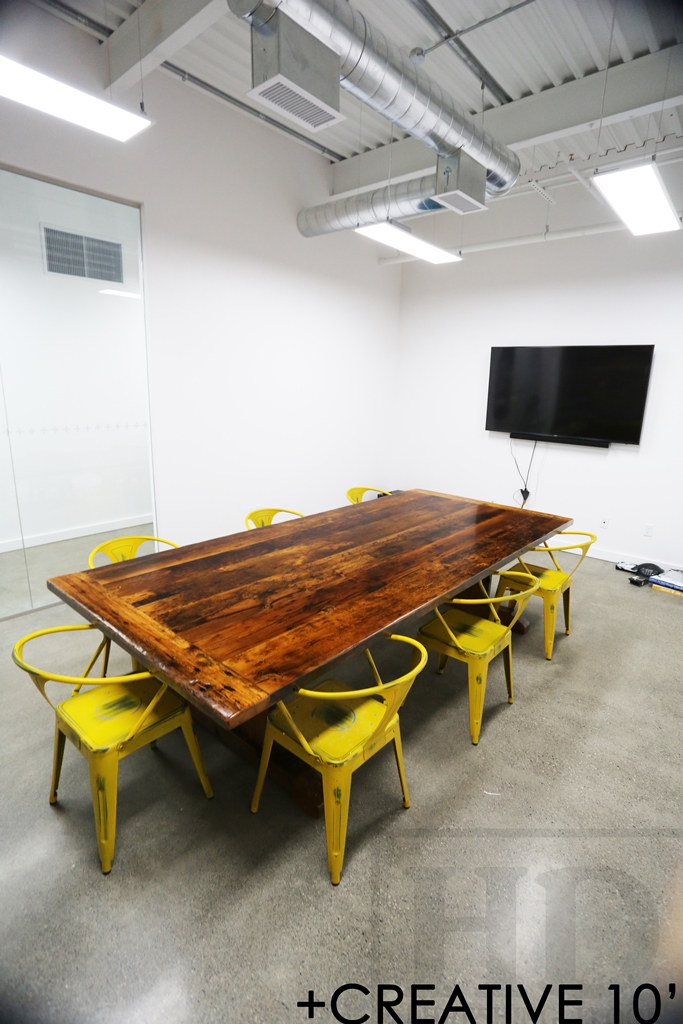 Custom Reclaimed Wood Boardroom Tables | HD Threshing Floor Furniture