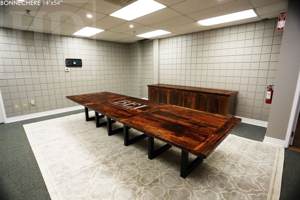 Custom Reclaimed Wood Boardroom Tables | HD Threshing Floor Furniture