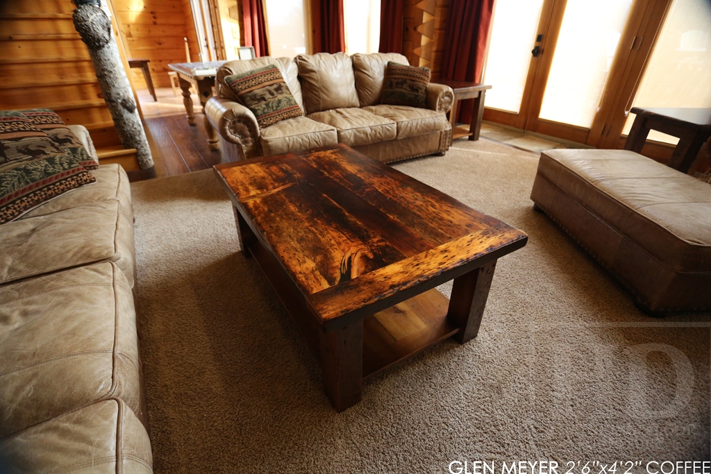 Custom Rustic Reclaimed Wood Coffee Tables | HD Threshing