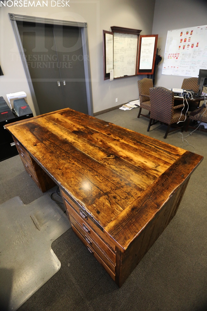 Reclaimed Wood Desks Ontario | HD Threshing Floor Furniture