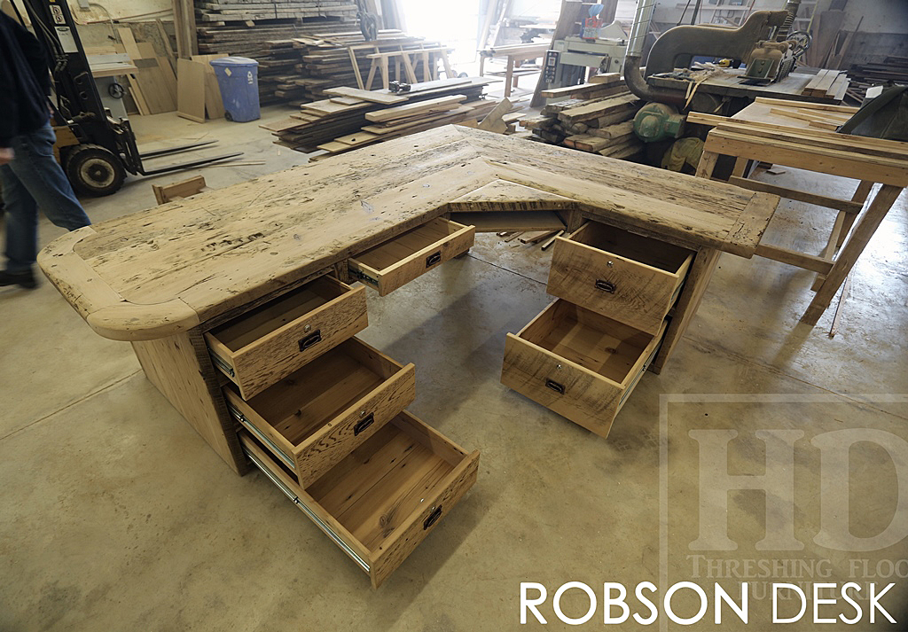 Reclaimed Wood Desks Ontario | HD Threshing Floor Furniture