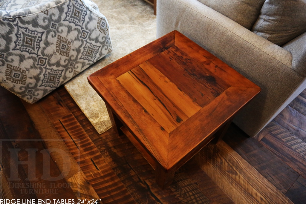 Reclaimed Wood End Tables | HD Threshing