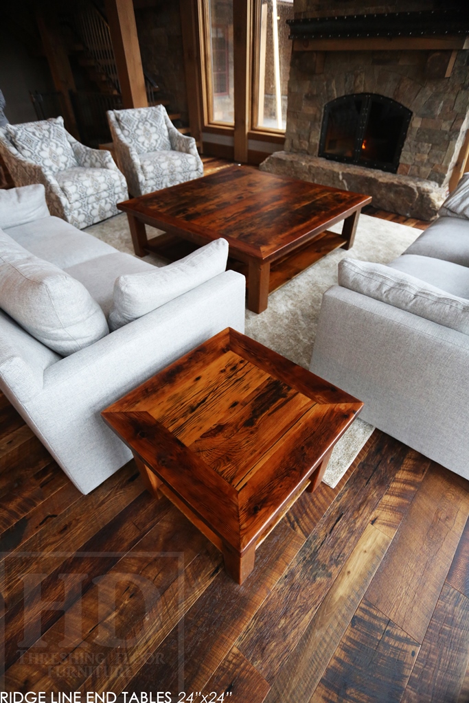 Reclaimed Wood End Tables | HD Threshing