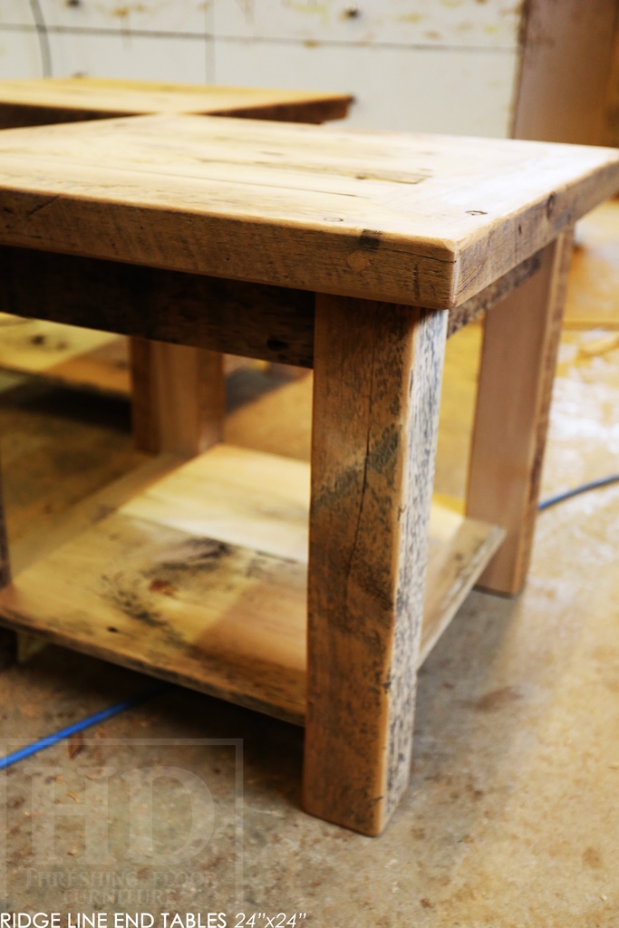 Reclaimed Wood End Tables | HD Threshing