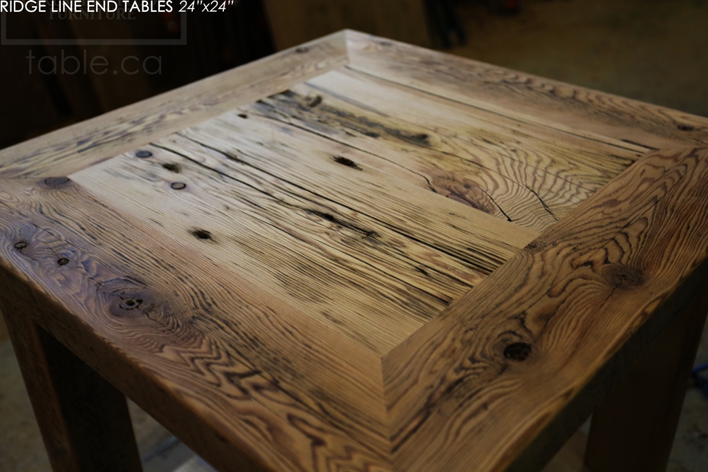 Reclaimed Wood End Tables | HD Threshing