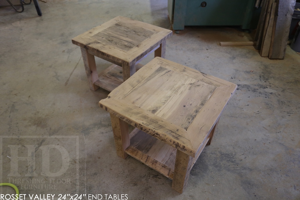 Reclaimed Wood End Tables | HD Threshing