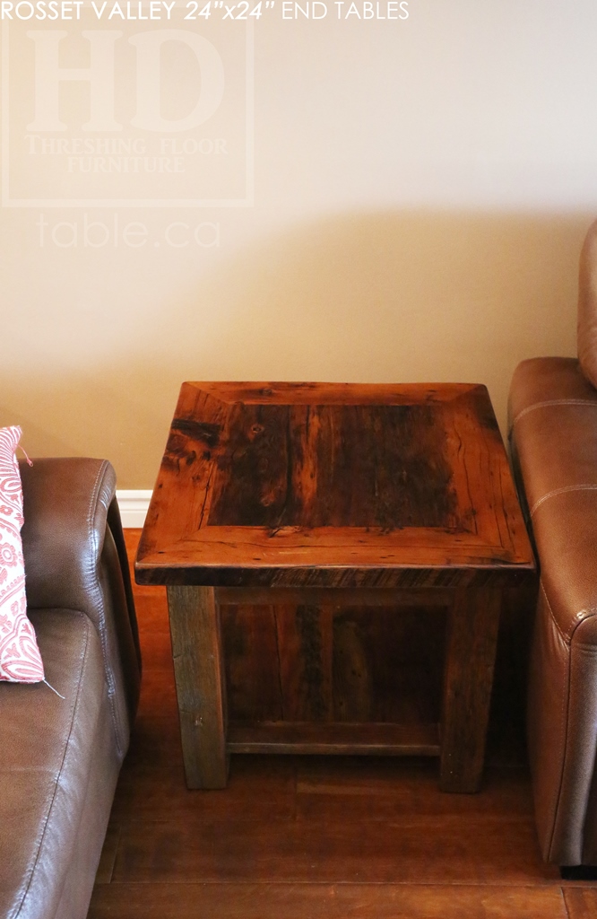 Reclaimed Wood End Tables | HD Threshing