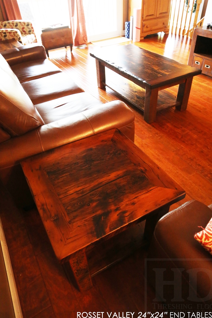Reclaimed Wood End Tables | HD Threshing