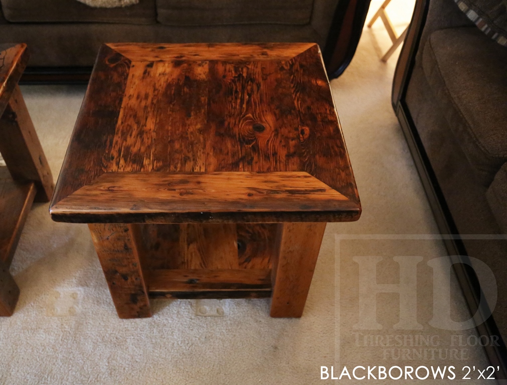 Reclaimed Wood End Tables | HD Threshing