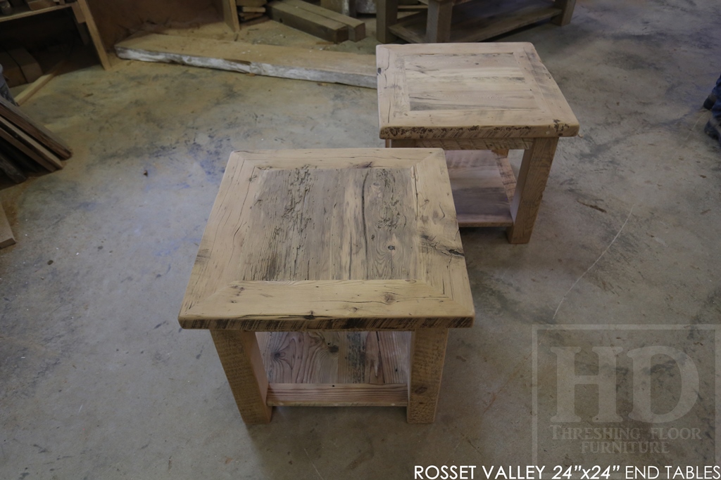 Reclaimed Wood End Tables | HD Threshing