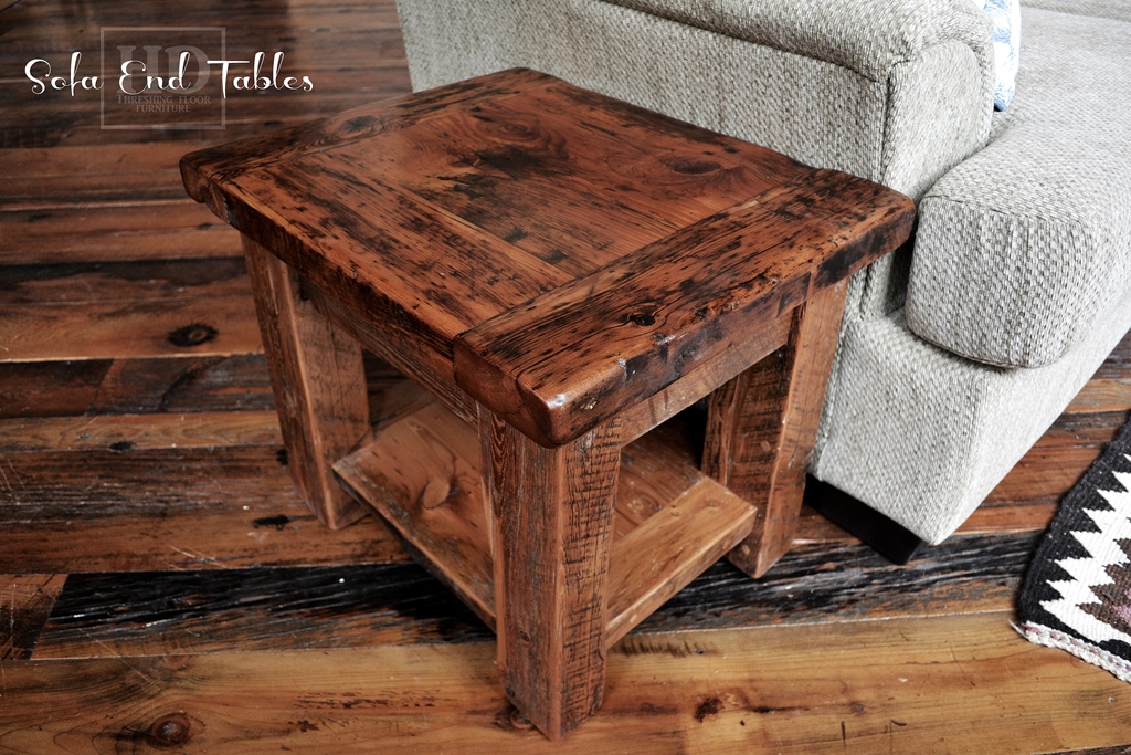 Reclaimed Wood End Tables | HD Threshing