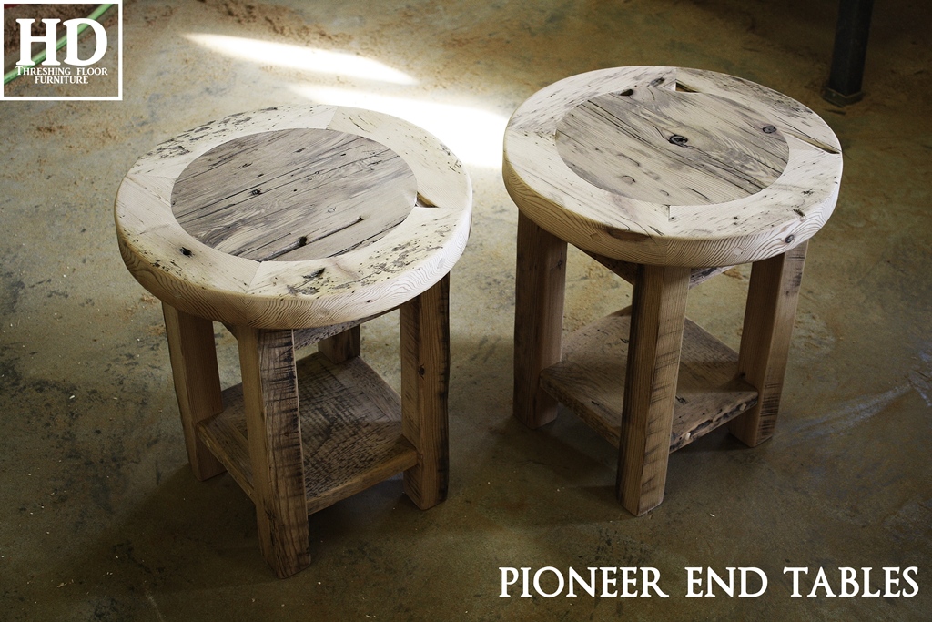 Reclaimed Wood End Tables | HD Threshing