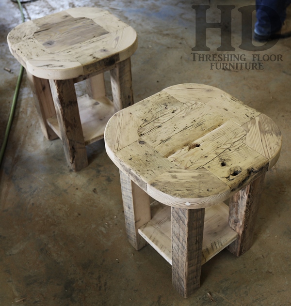 Reclaimed Wood End Tables | HD Threshing