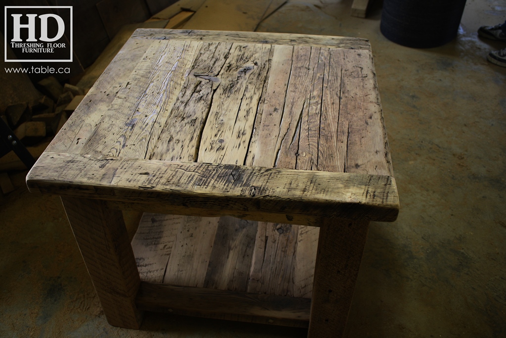 Reclaimed Wood End Tables | HD Threshing