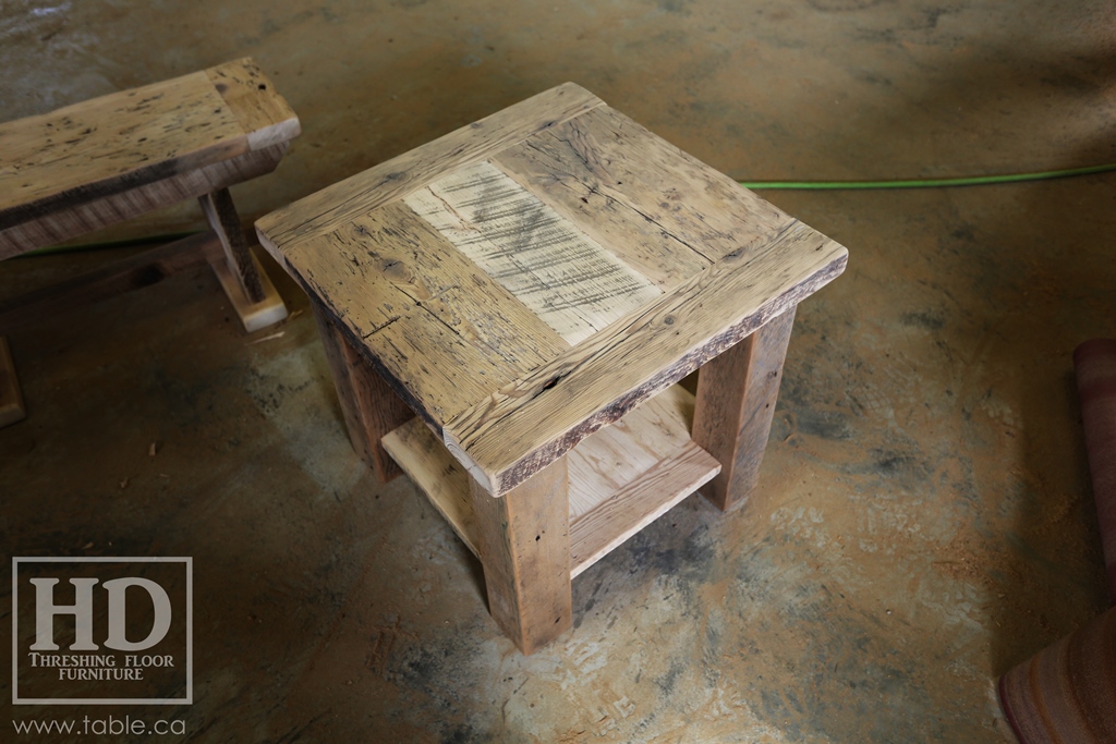 Reclaimed Wood End Tables | HD Threshing