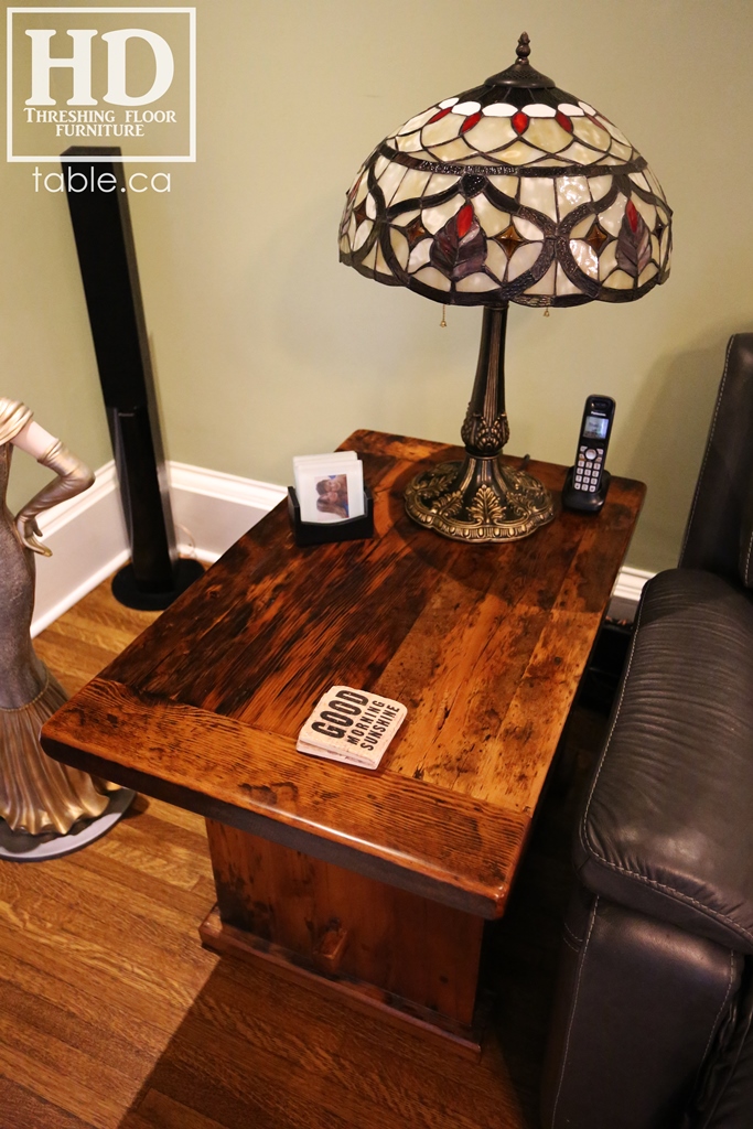 Reclaimed Wood End Tables | HD Threshing