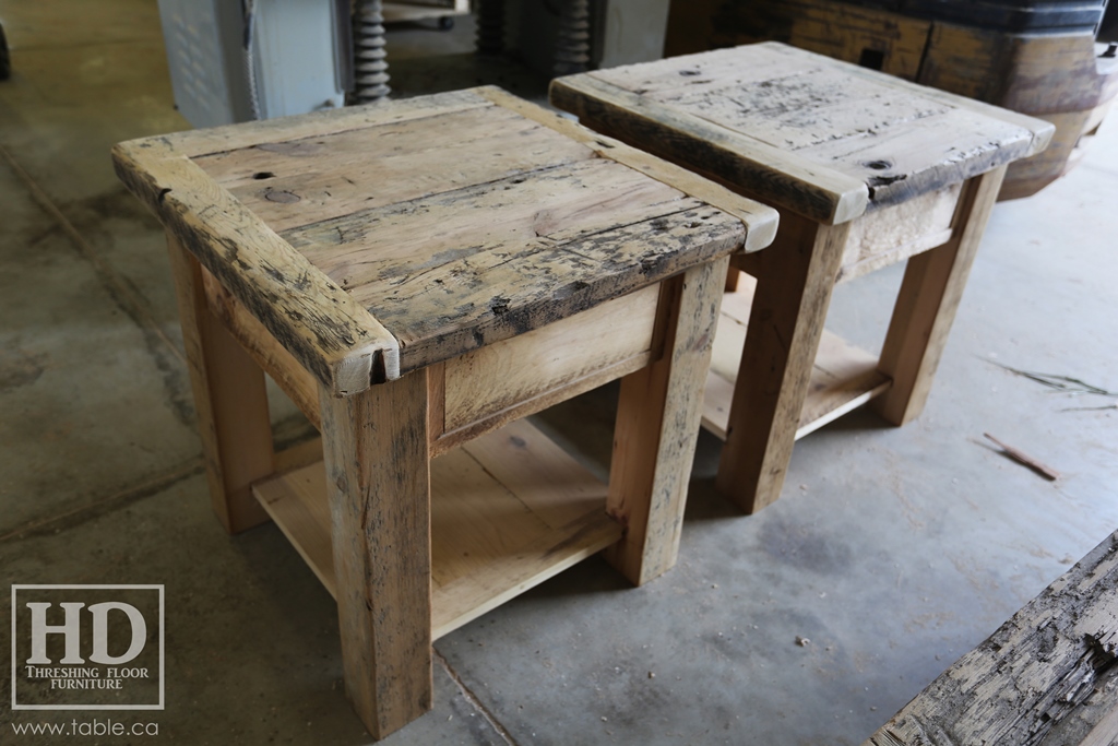 Reclaimed Wood End Tables | HD Threshing