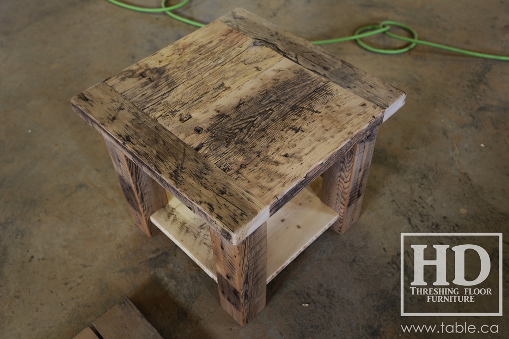 Reclaimed Wood End Tables | HD Threshing