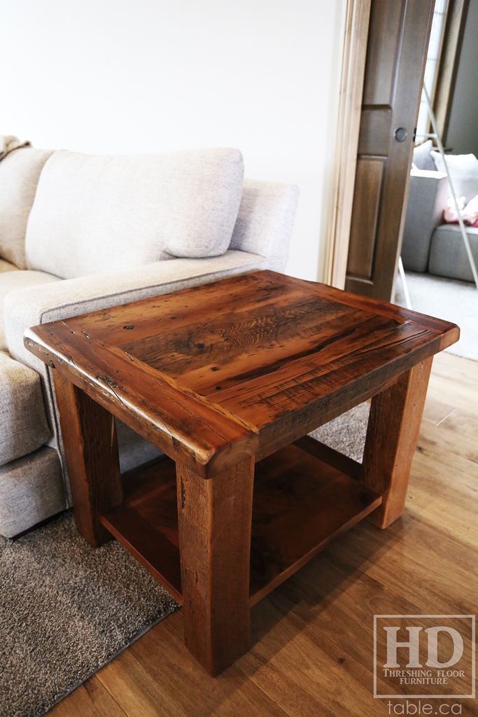 Reclaimed Wood End Tables | HD Threshing