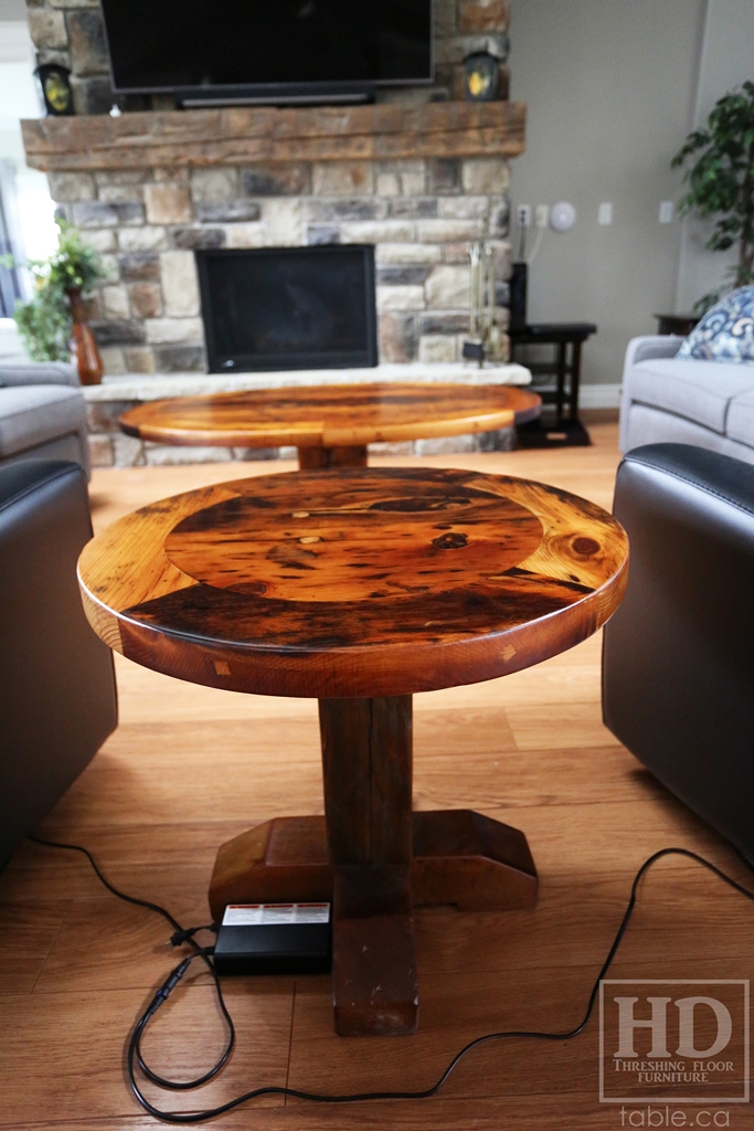 Reclaimed Wood End Tables | HD Threshing