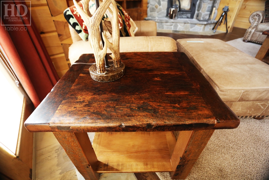 Reclaimed Wood End Tables | HD Threshing