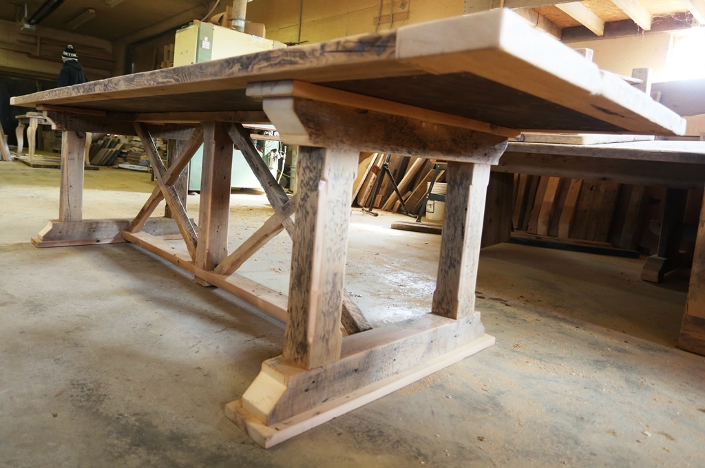 Reclaimed Wood Frame Tables | HD Threshing