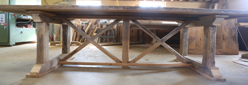 Reclaimed Wood Frame Tables | HD Threshing