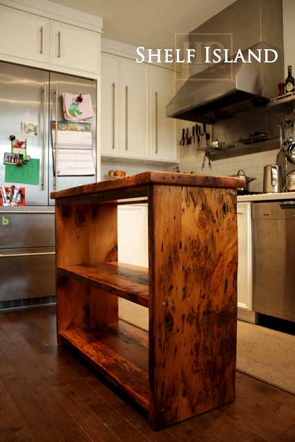 Reclaimed Wood Kitchen Island | HD Threshing Floor Furniture