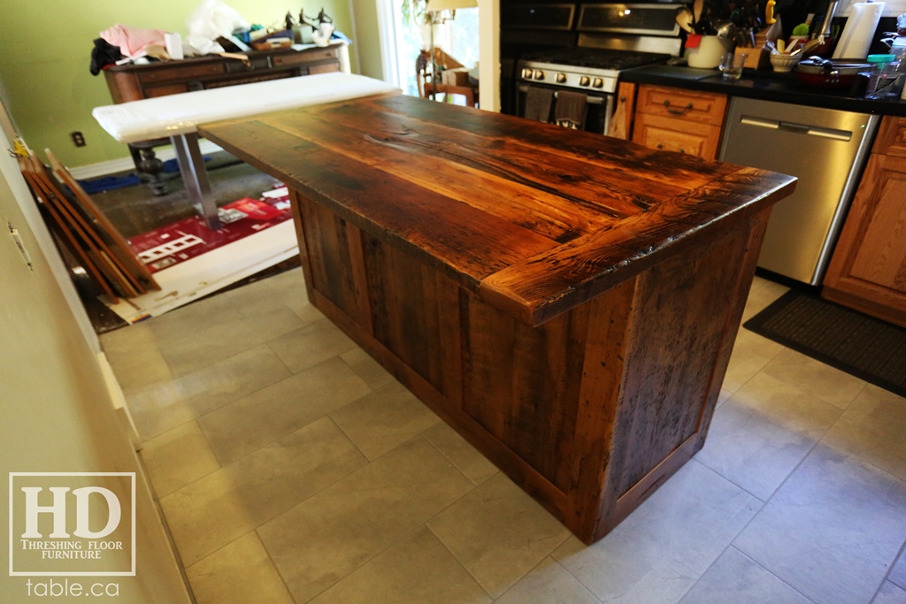 Reclaimed Wood Kitchen Island | HD Threshing Floor Furniture