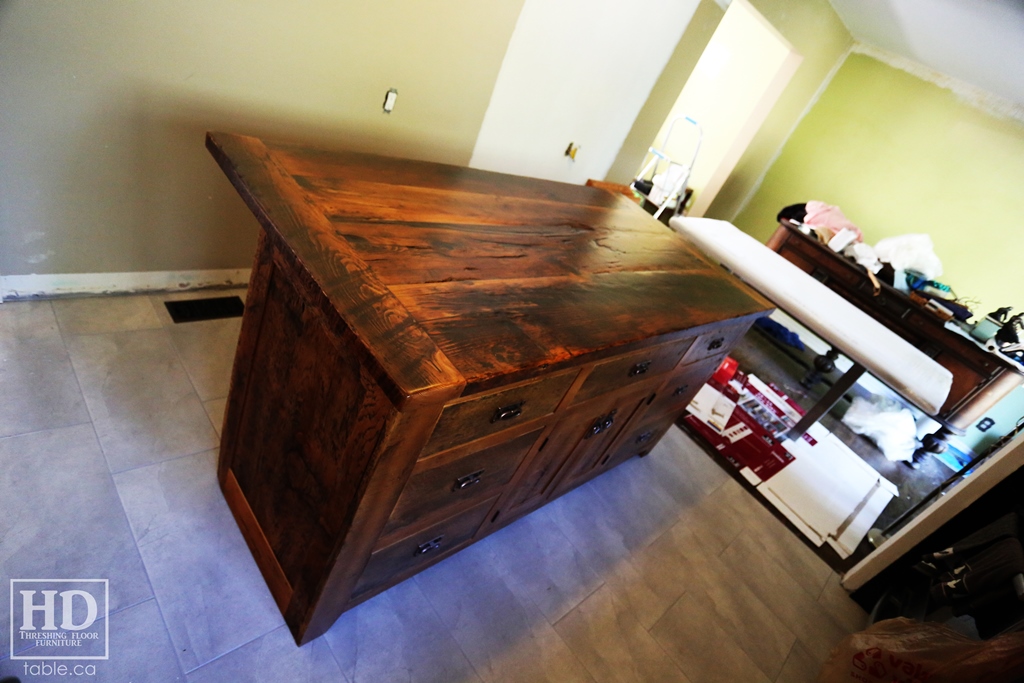 Reclaimed Wood Kitchen Island | HD Threshing Floor Furniture