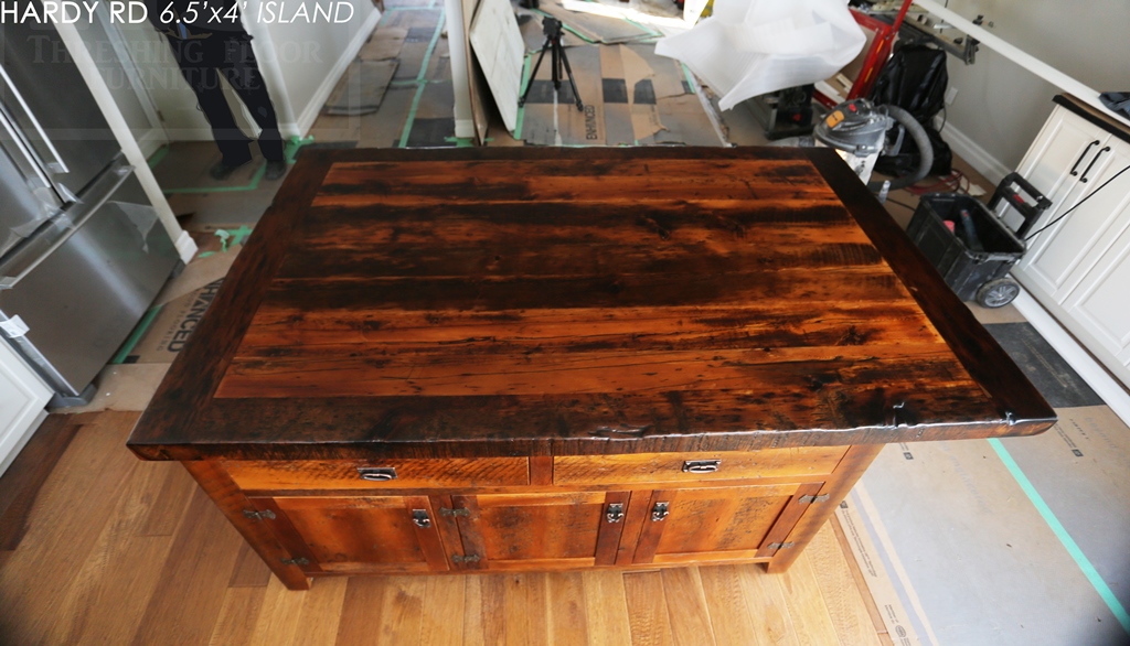 Reclaimed Wood Kitchen Island | HD Threshing Floor Furniture