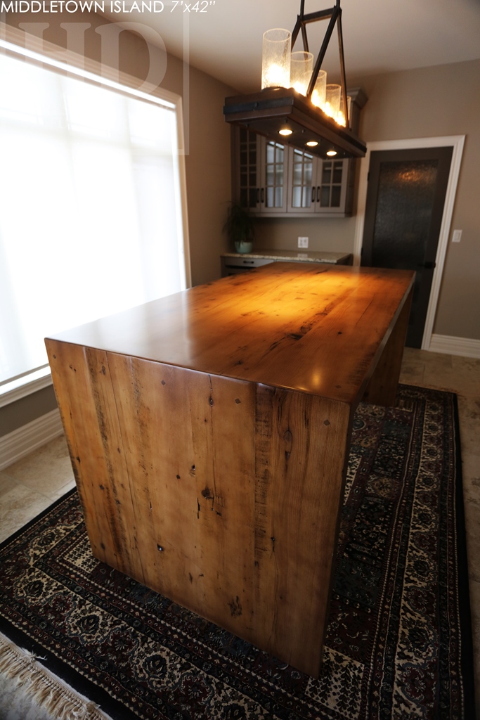 Reclaimed Wood Kitchen Island | HD Threshing Floor Furniture