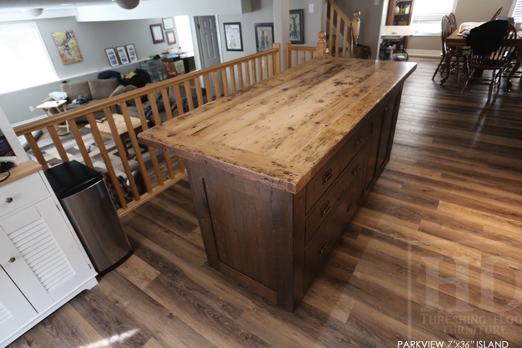 Reclaimed Wood Kitchen Island | HD Threshing Floor Furniture